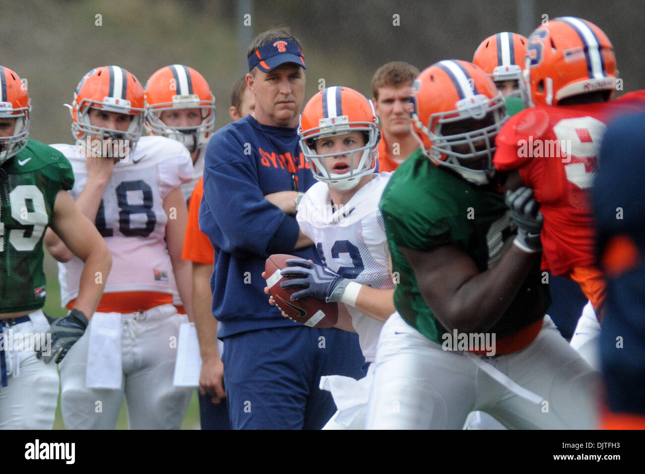 07 2010: Syracuse quarterback Ryan Nassib (12) rolls out of the pocket ...