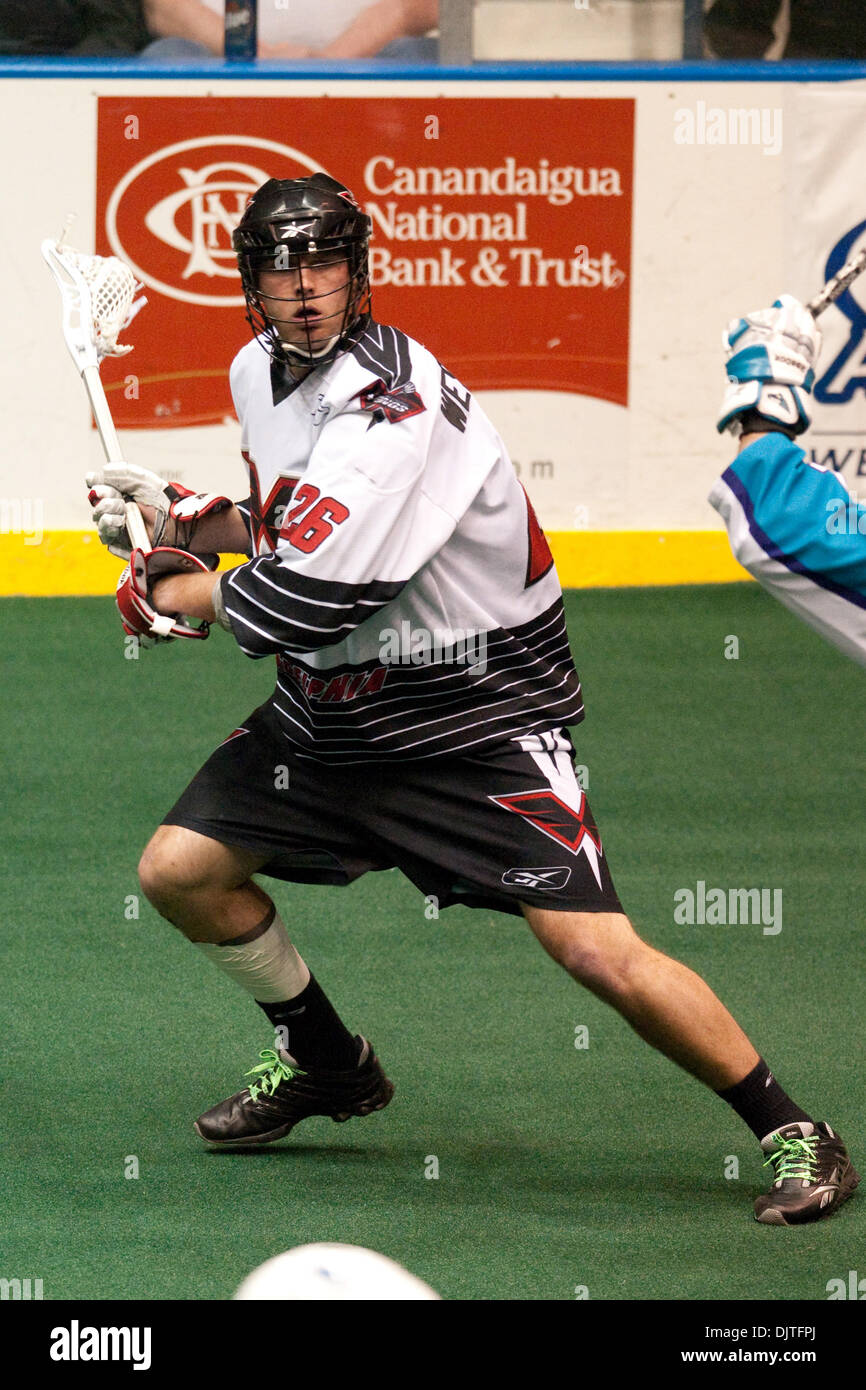 Philadelphia Wings forward Drew Westervelt (#26) in action during a ...