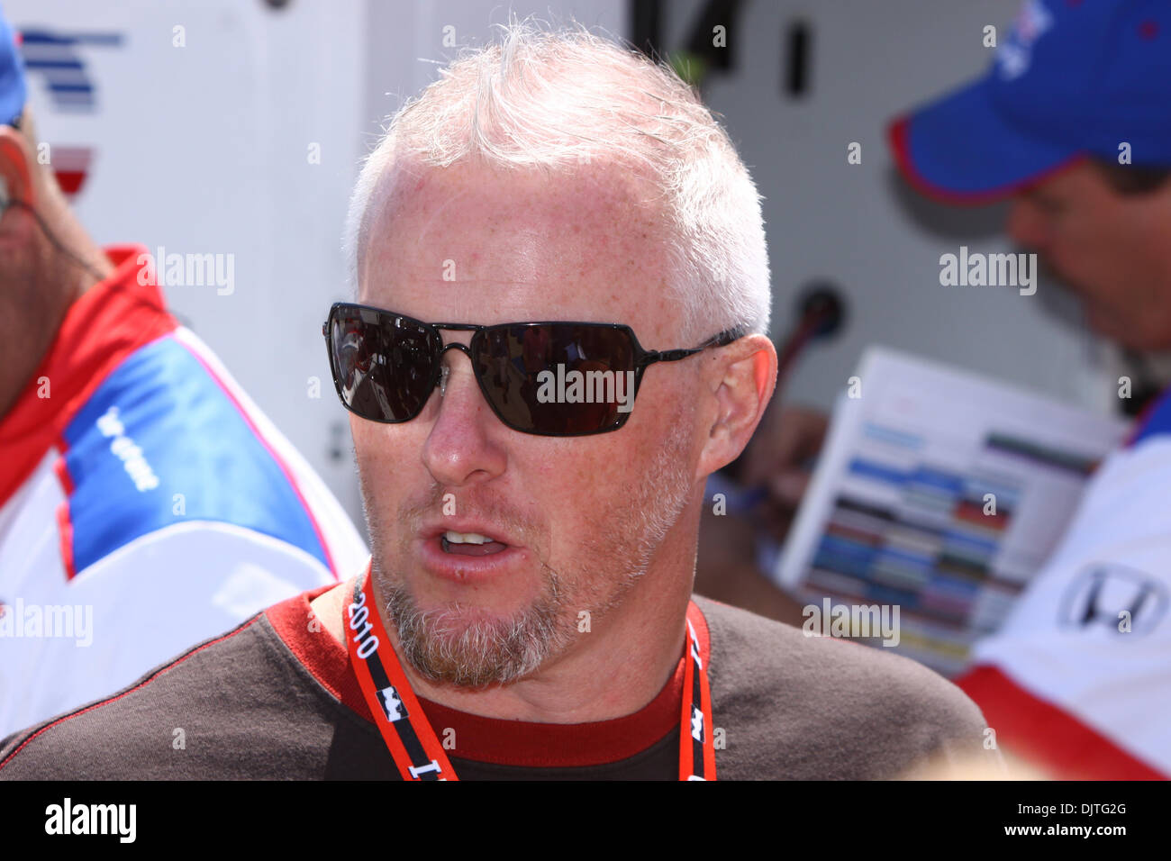 2003 Champ Car Champion Paul Tracy on pit lane before Friday practice ...
