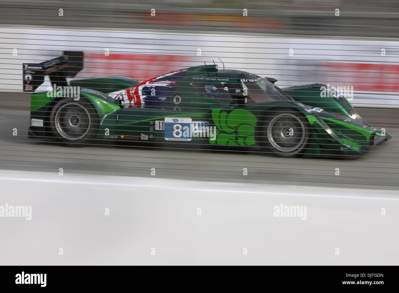 The number 8 car driven by Paul Drayson and Johnny Cocker speeds down ...