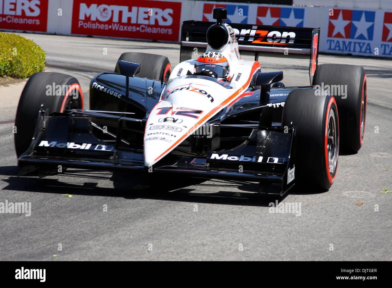 Will Power #12 goes through the fountain turn at the Grand Prix of Long ...
