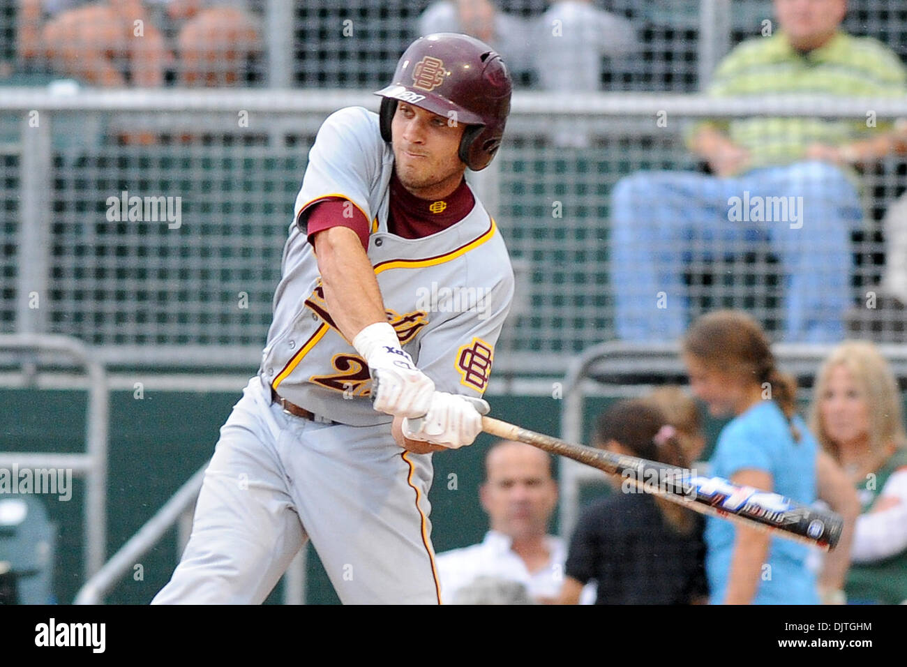 Bethune-Cookman Wildcats OF Matt Wright (21)..The 14th ranked Miami ...