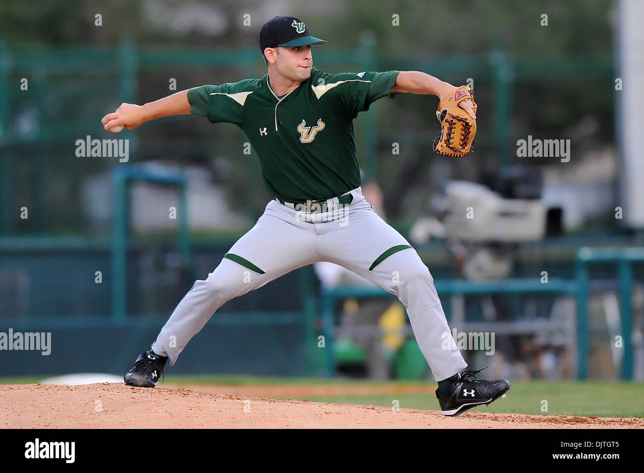South Florida Bulls RHP Andrew Salgueiro (44). The 14th ranked Miami ...