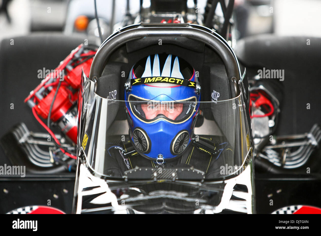 30 April 2010: NHRA Full Throttle Series driver Pat Dakin waits to send ...