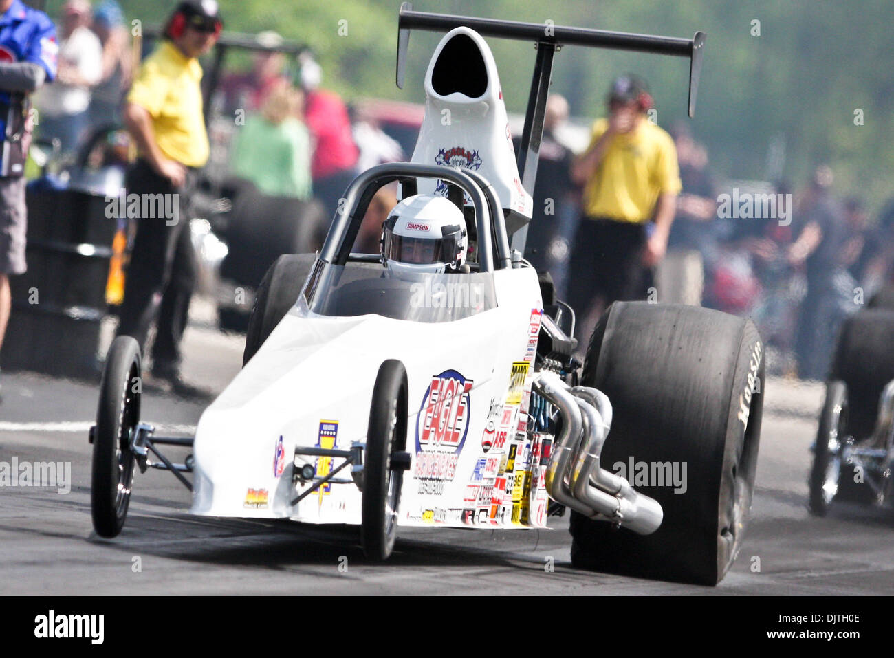 1 May 2010: A Super Comp Dragster heads down the track on the final day ...