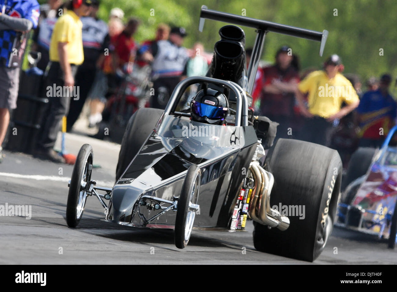 1 May 2010: A Super Comp Dragster heads down the track on the final day ...