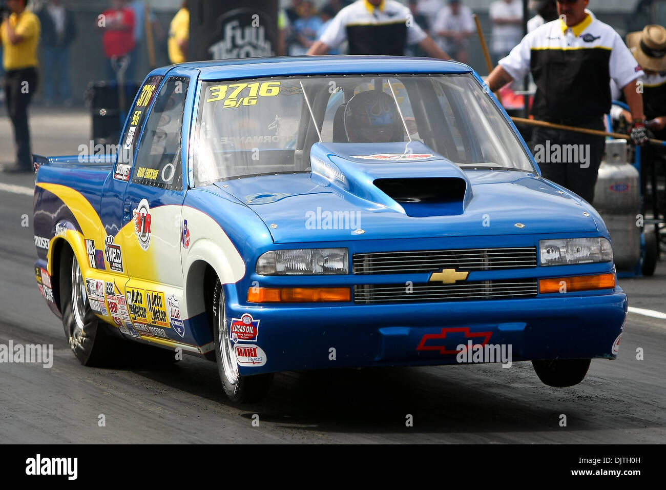 1 May 2010: A Super Gas driver heads down the track on the final day of ...