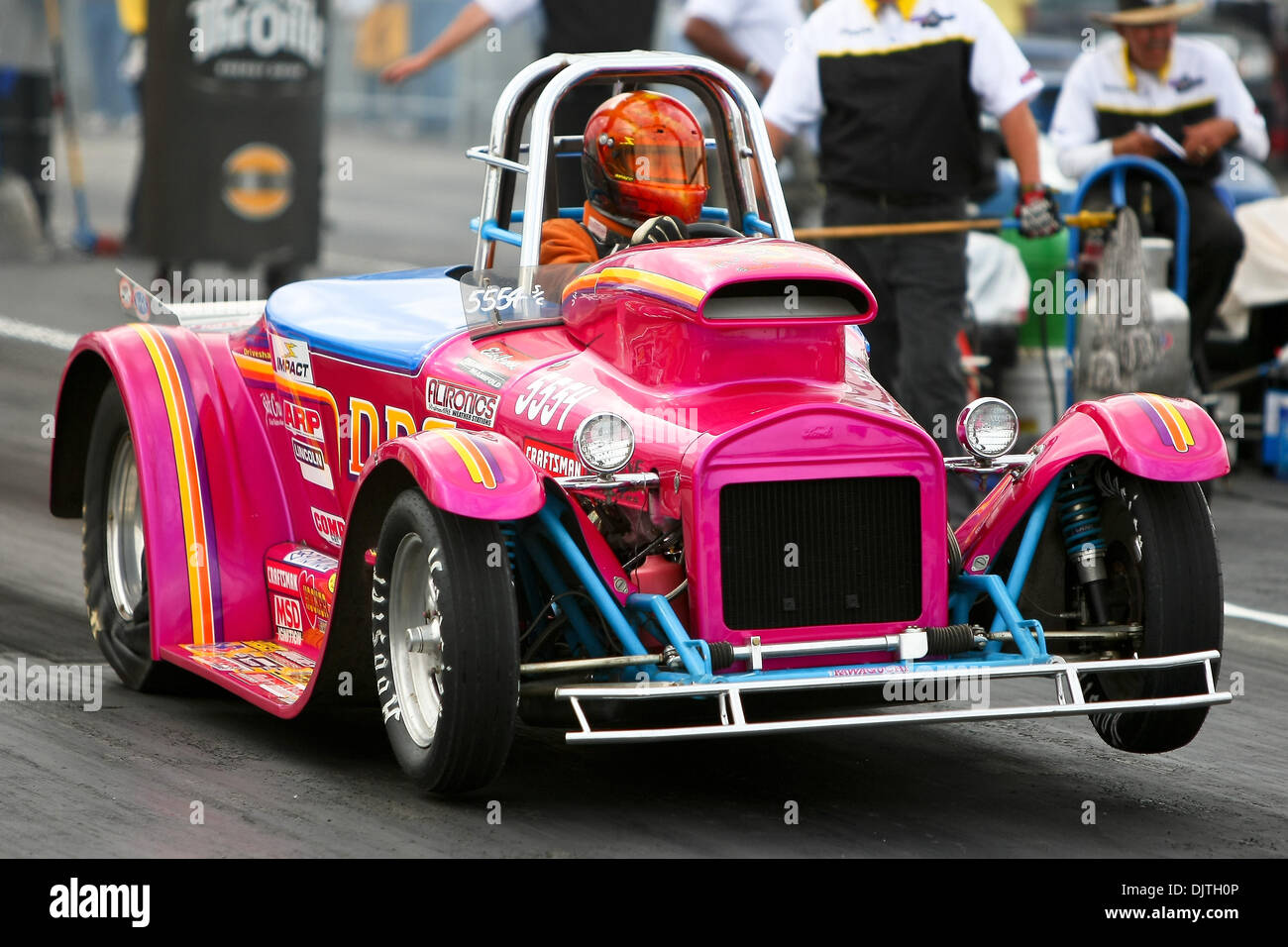 1 May 2010: A Super Gas driver heads down the track on the final day of ...
