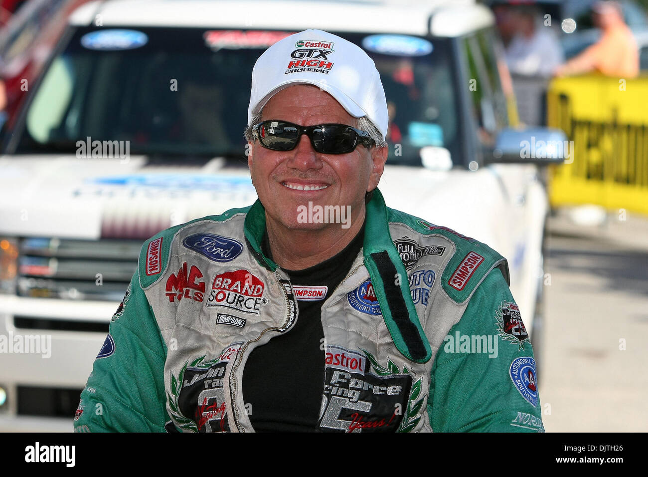 1 May 2010: NHRA Full Throttle Series driver John Force on the final ...