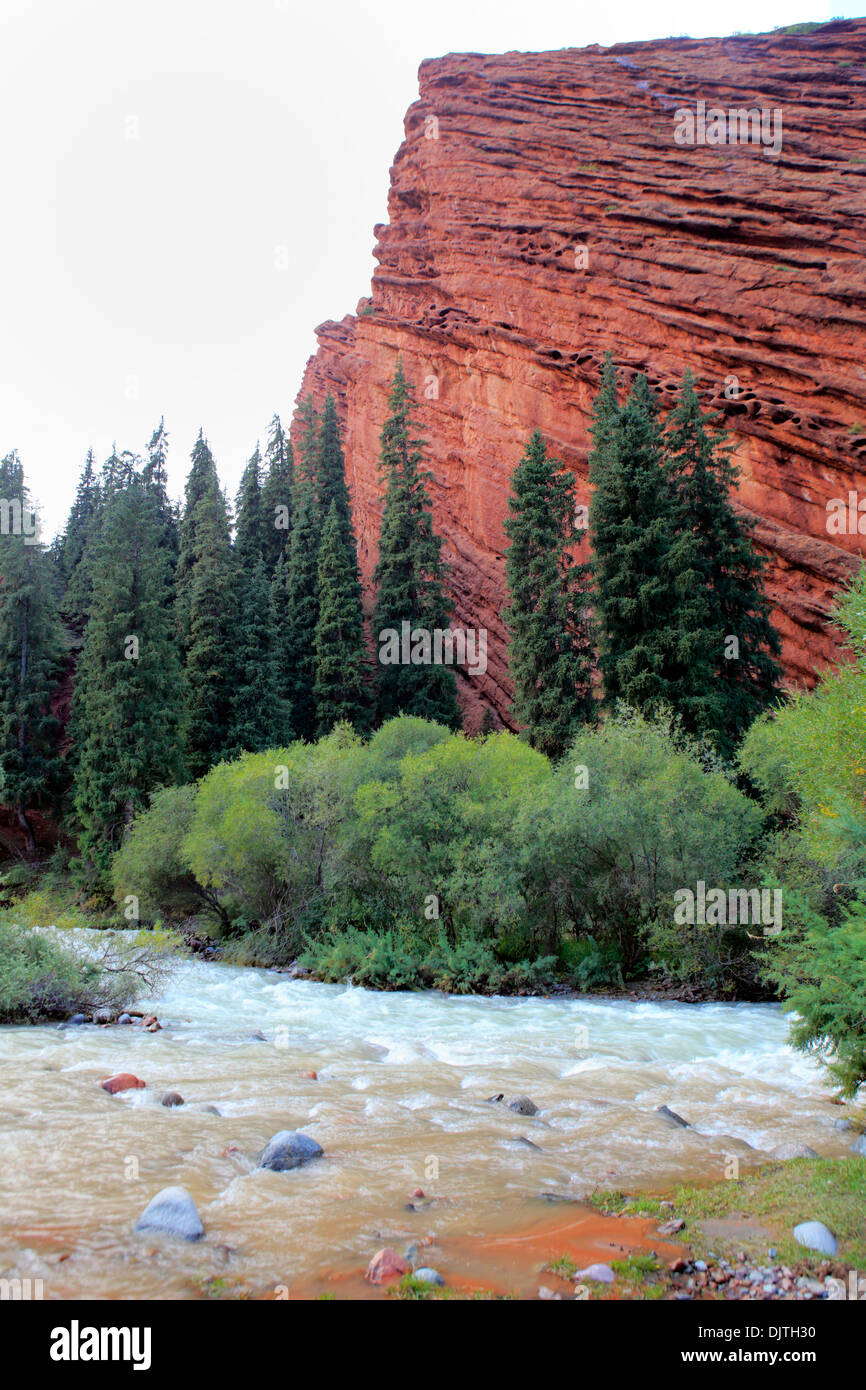 Jeti Oguz Rocks, near Karakol, Issyk Kul oblast, Kyrgyzstan Stock Photo ...