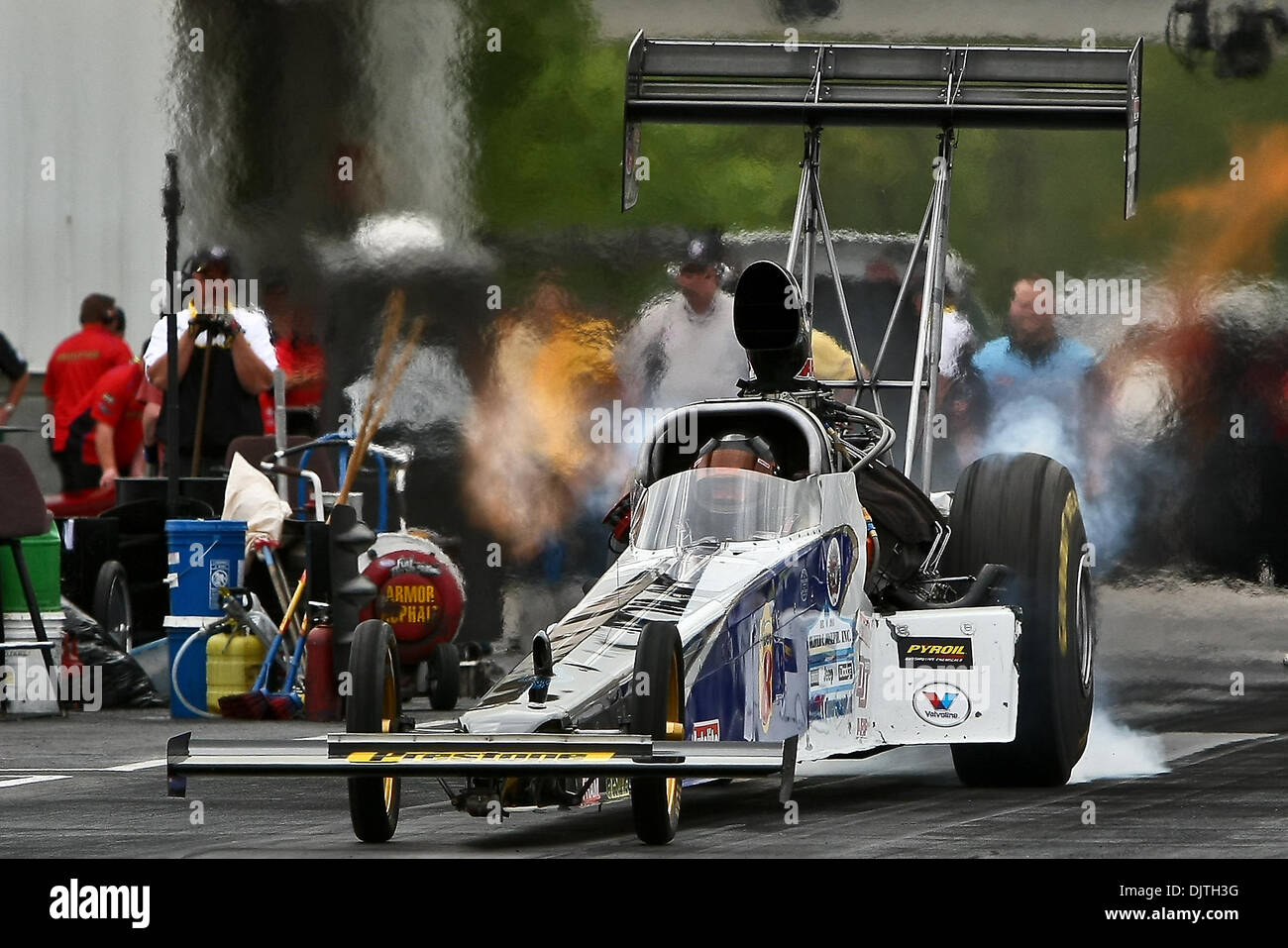 2 May 2010: NHRA Full Throttle Series driver Terry Haddock sends his ...