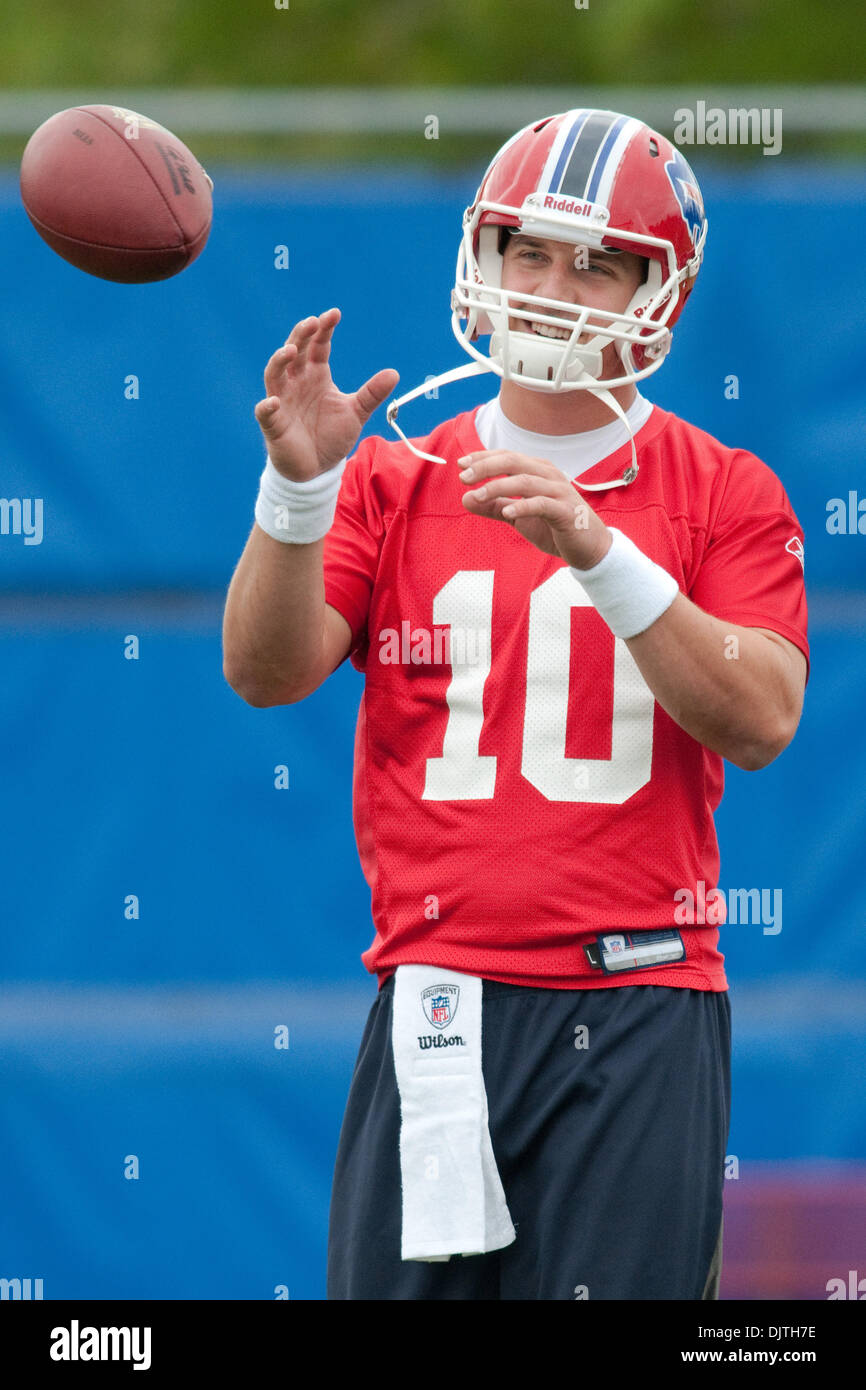 Buffalo Bills rookie quarterback Levi Brown (#10) during a minicamp ...
