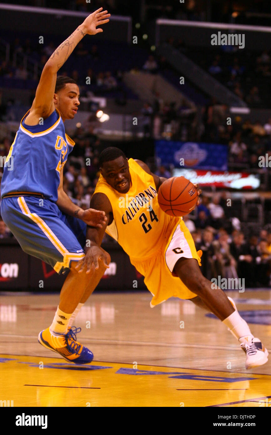 California forward Theo Robinson is fouled during a lay-up attempt ...