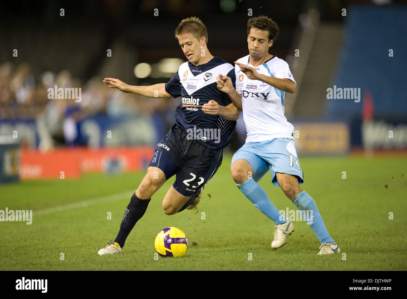 MELBOURNE, AUSTRALIA - MARCH 20, 2010: Adrian Leijer from Melbourne ...