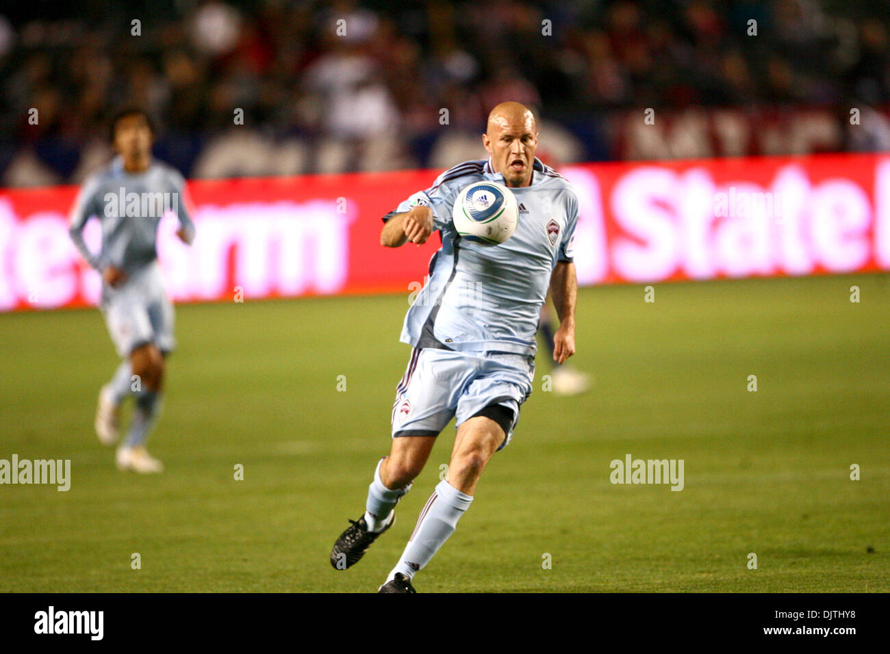 Colorado Rapids Forward Conor Casey tracks down a kick during the ...