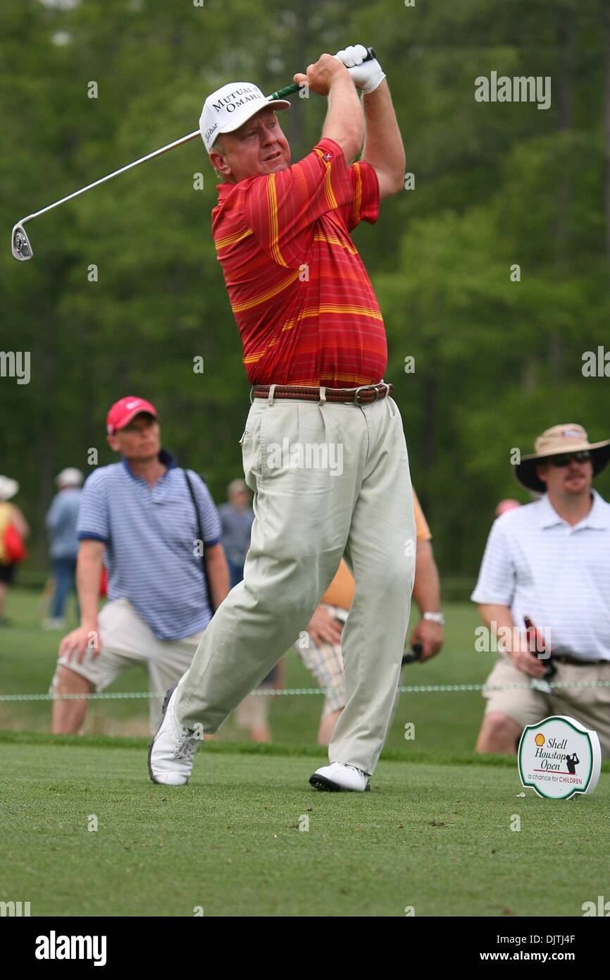 Billy Mayfair tees off at the 9th. Shell Houston Open at the Redstone ...