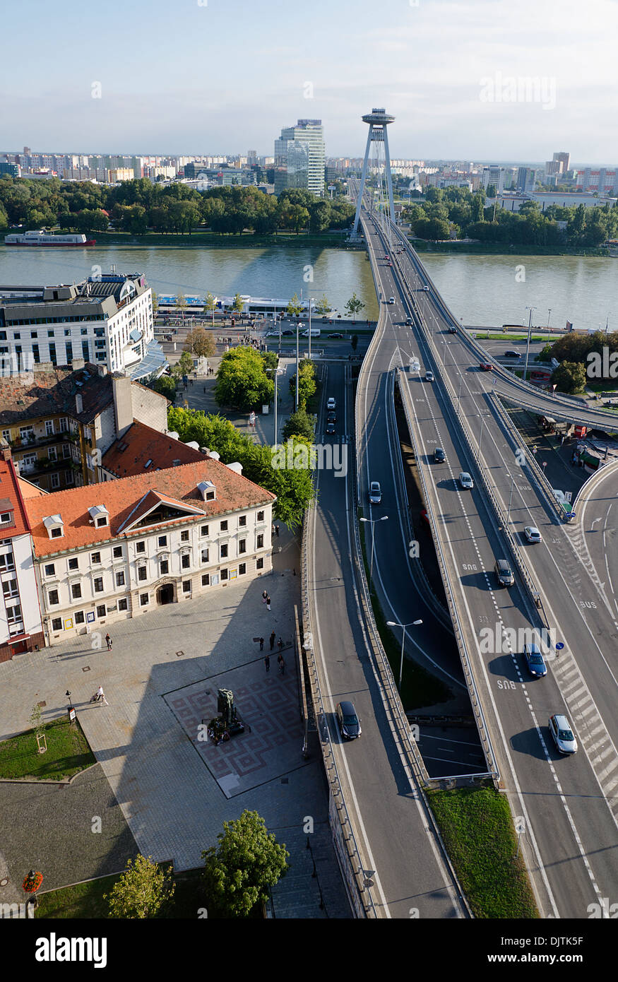 The Most SNP bridge in Bratislava Stock Photo - Alamy