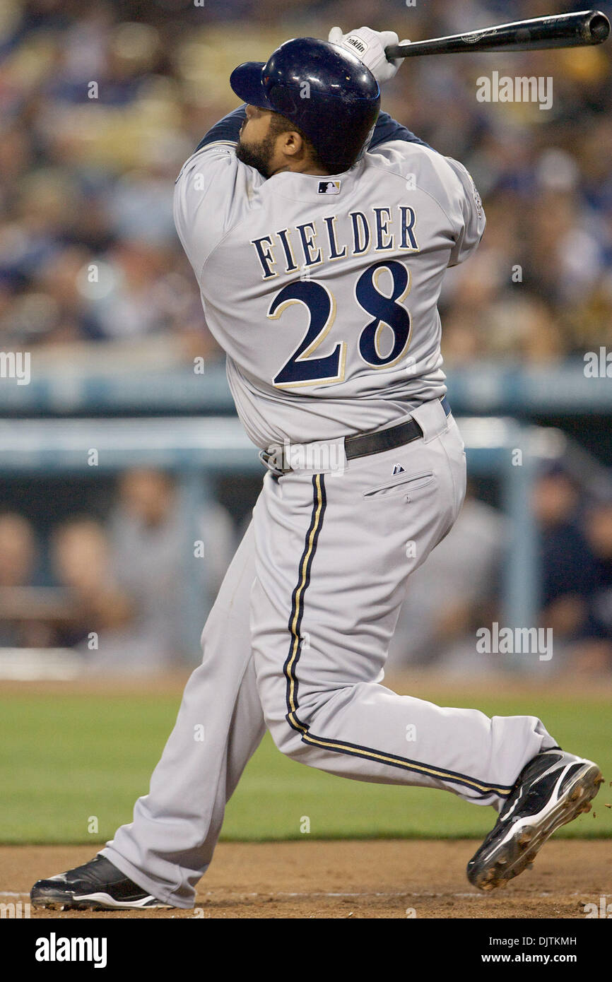 4 May 2010: Milwaukee Brewers first baseman Cecil Fielder takes a swing ...