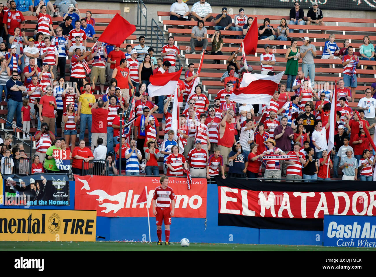 Members of Inferno and El Matador cheer on their club as FC Dallas ...