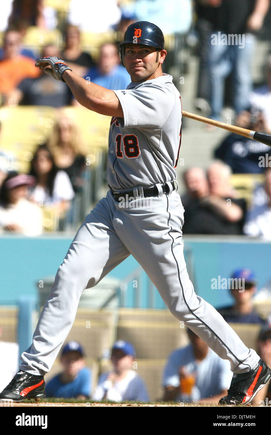 22 May 2010: Detroit Tigers center fielder Johnny Damon takes a big ...