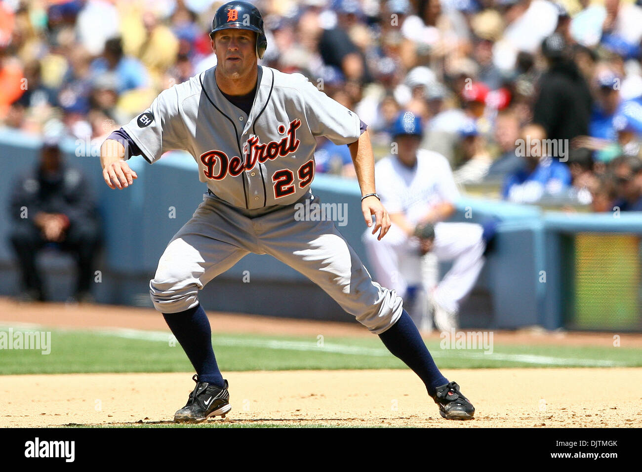 23 May 2010: Detroit Tigers second baseman Danny Worth #29 takes his ...