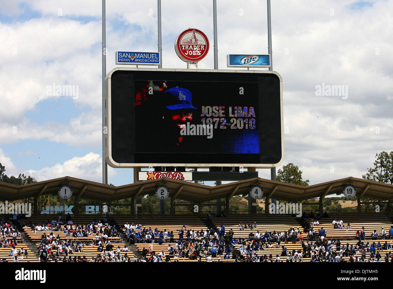 23 May 2010: The Los Angeles Dodgers honored the memory of Jose Lima ...