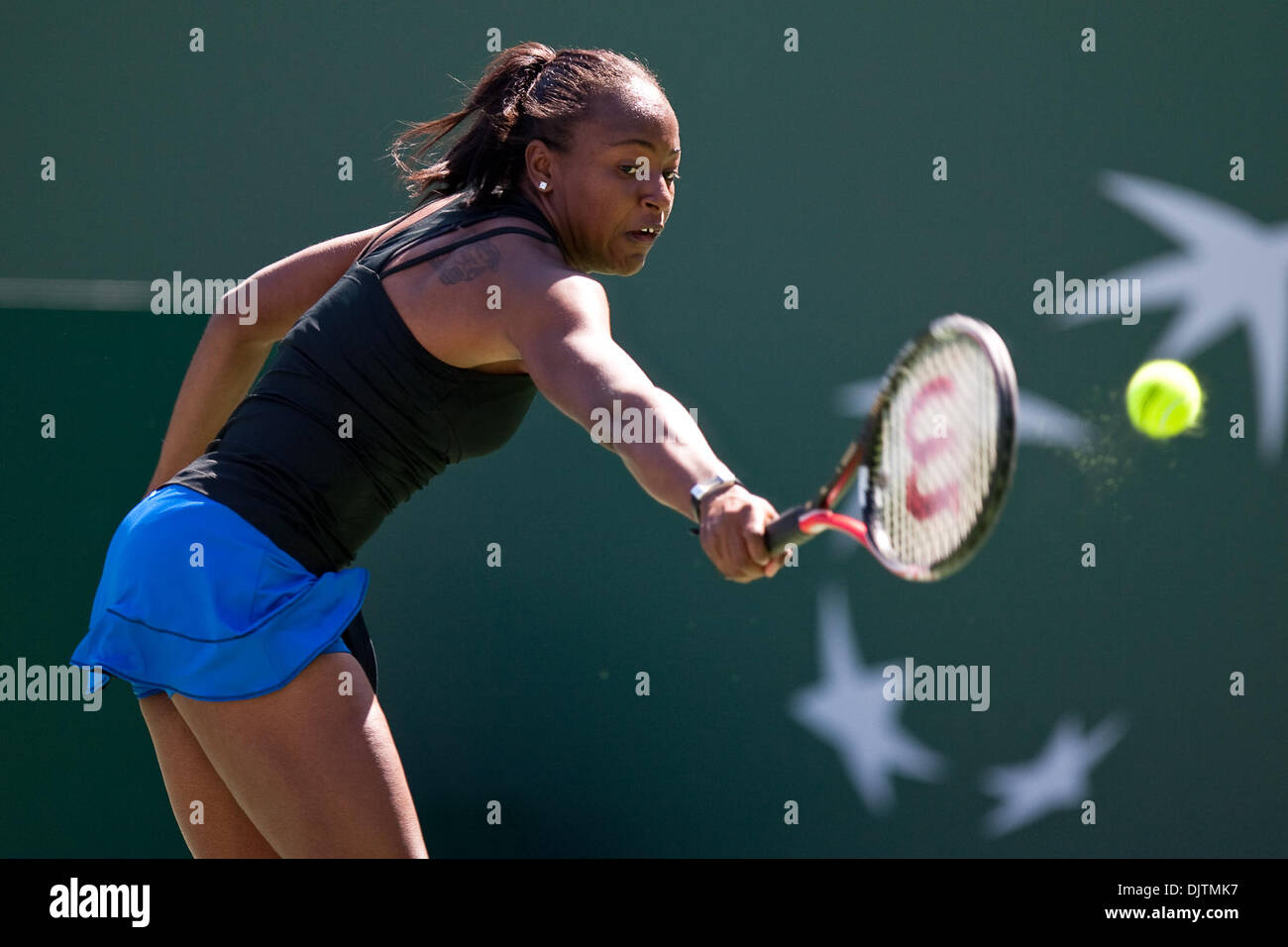 Shenay Perry (USA) in her match against Karolina Sprem (CRO) at the ...