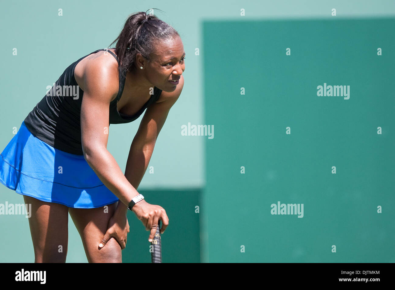 Shenay Perry (USA) in her match against Karolina Sprem (CRO) at the ...