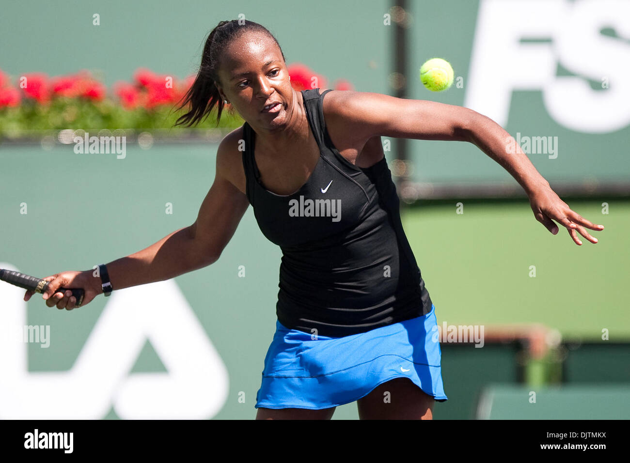 Shenay Perry (USA) in her match against Karolina Sprem (CRO) at the ...