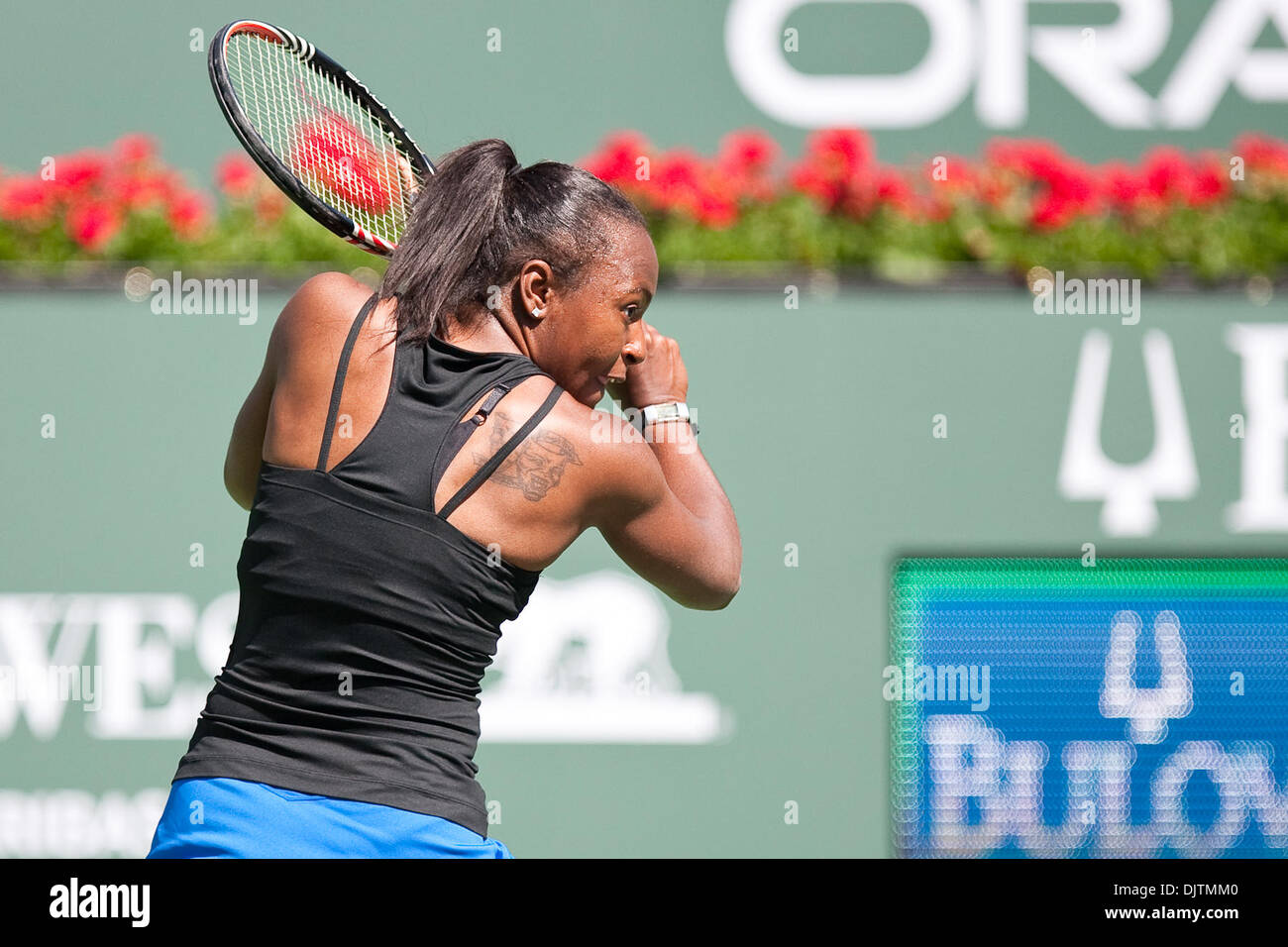 Shenay Perry (USA) in her match against Karolina Sprem (CRO) at the ...