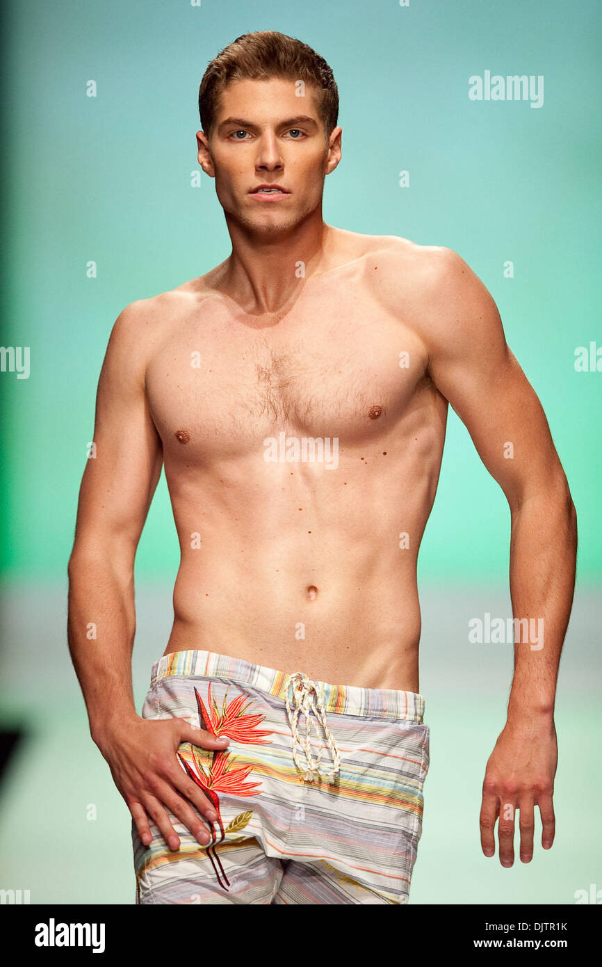 Jamie Paul Holahan showed his swim wear collection at Fashion Week El Paseo held at El Paseo in ...