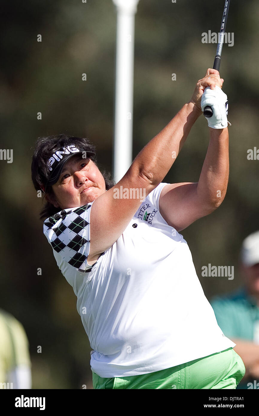 Pat Hurst of Arizona tees off at the 2nd hole of the 39th Kraft Nabisco ...