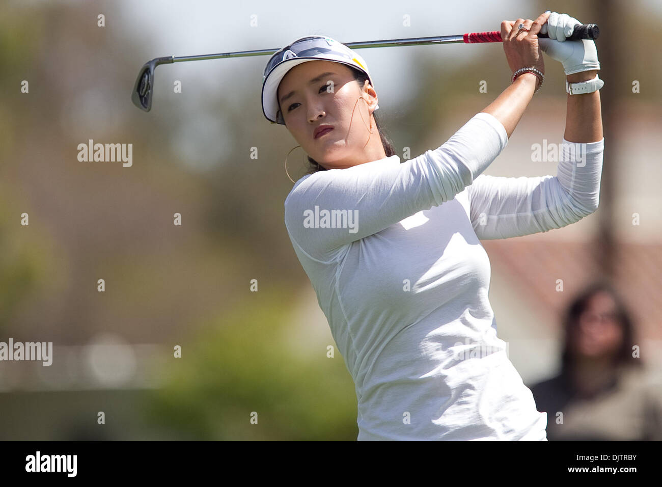 Grace Park of South Korea tees off to the 5th hole of the 39th Kraft ...