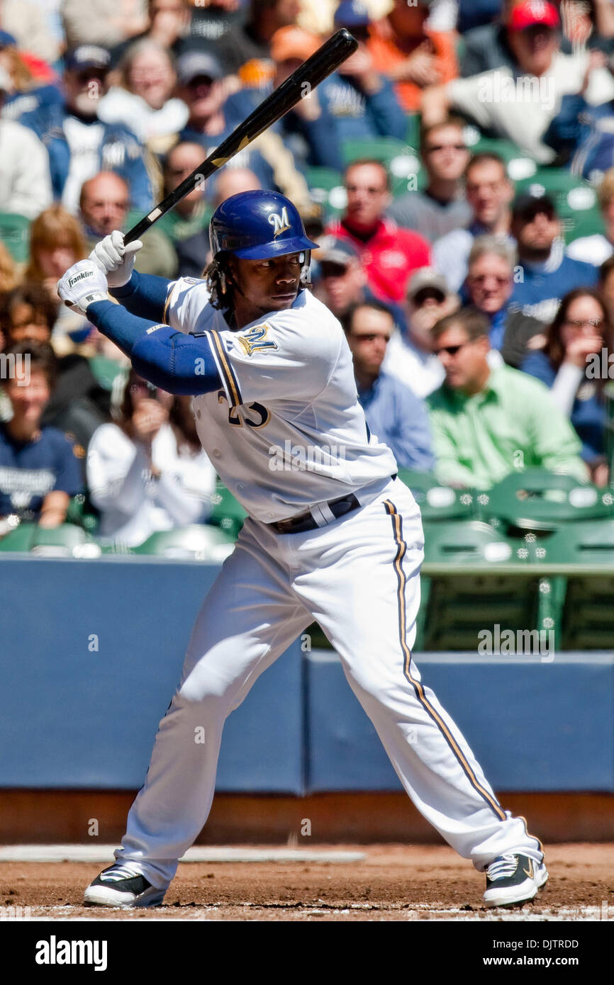 Milwaukee Brewers second baseman Rickie Weeks #23 had 2 walks and 3 ...