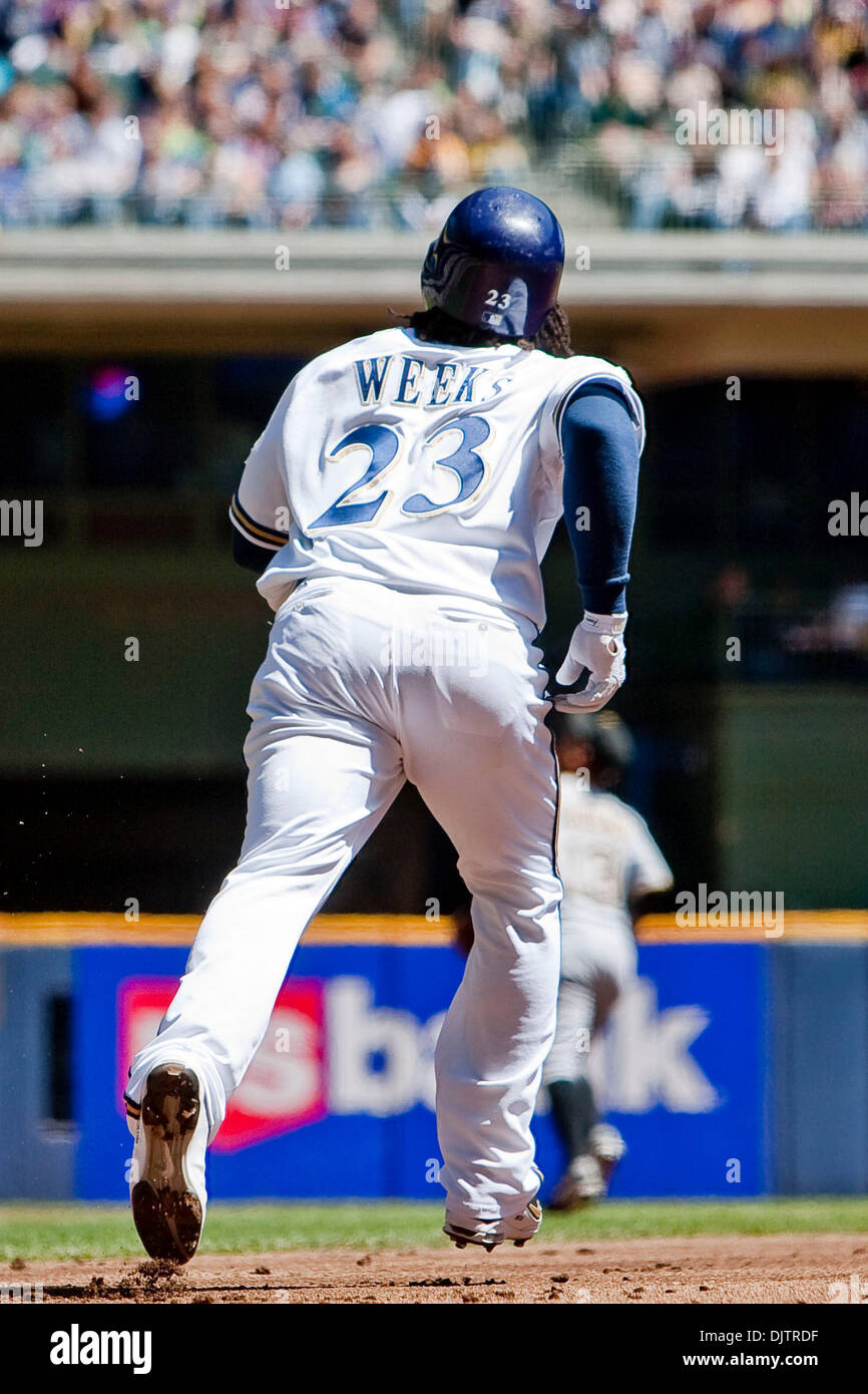 Milwaukee Brewers second baseman Rickie Weeks #23 had 2 walks and 3 ...