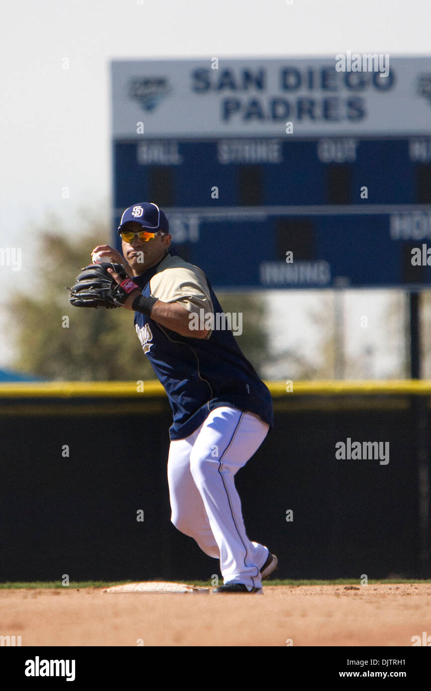 Padres infielder Scott Hairston takes the field during San Diego Padres ...