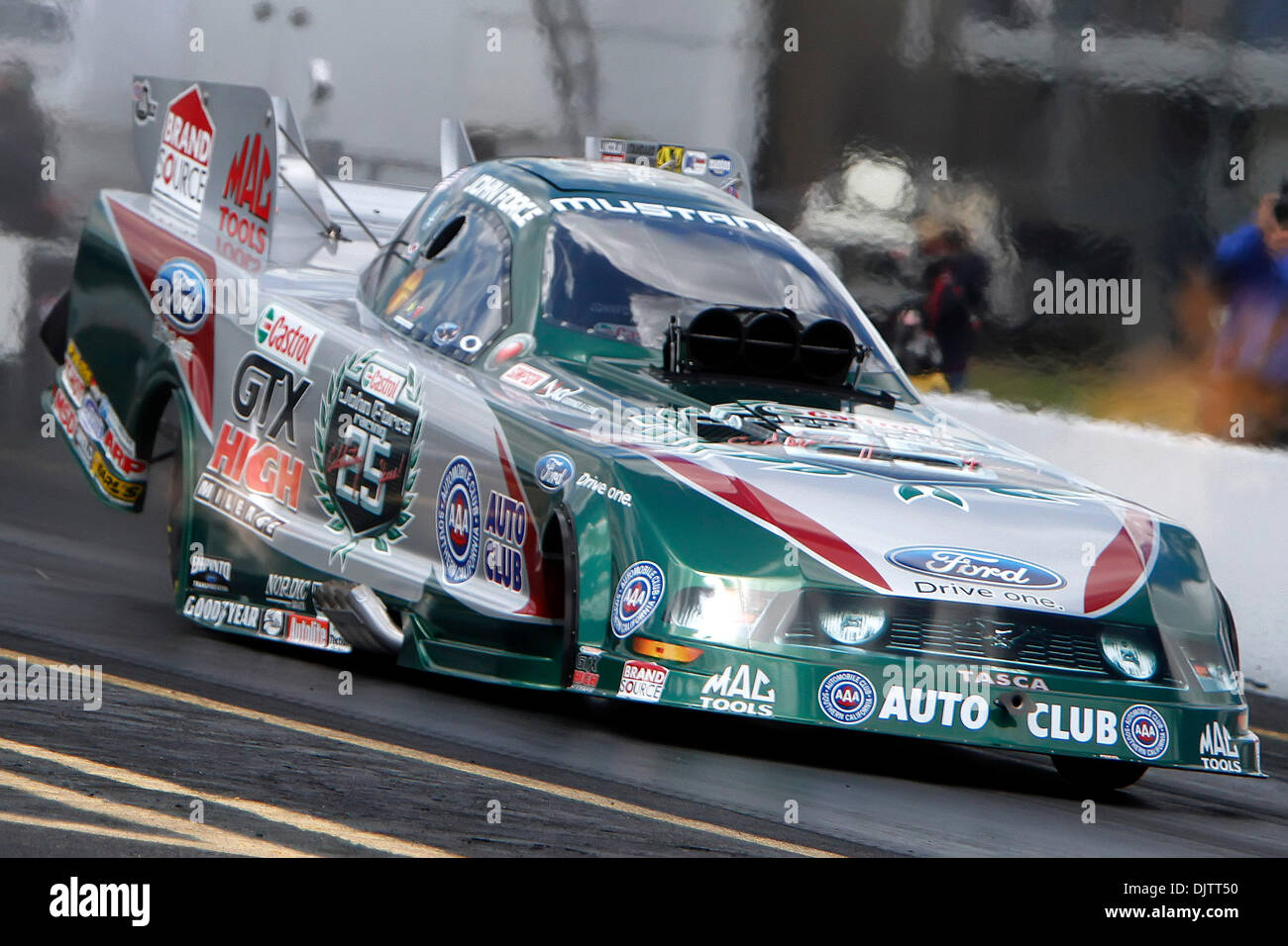 NHRA Funny Car driver John Force at the 2010 NHRA Gatornationals held ...