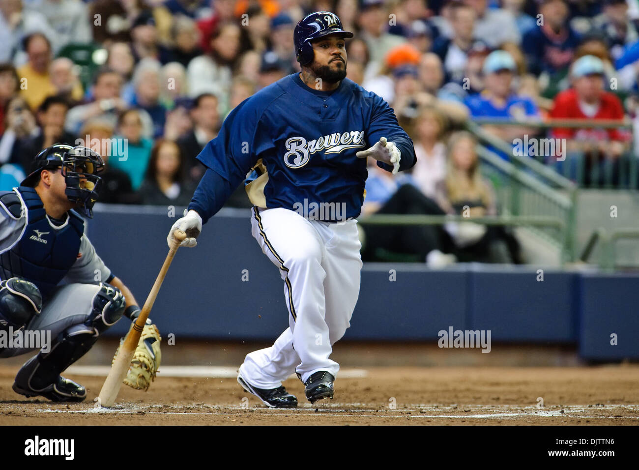 Milwaukee Brewers first baseman Prince Fielder (28) during the ...