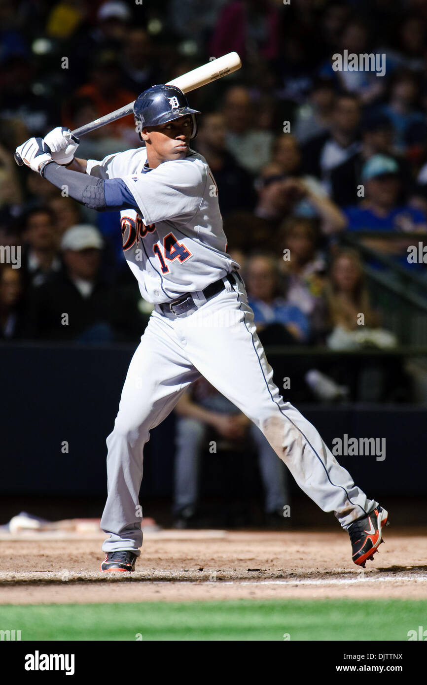 Detroit Tigers left fielder Austin Jackson (14) during the exhibition ...