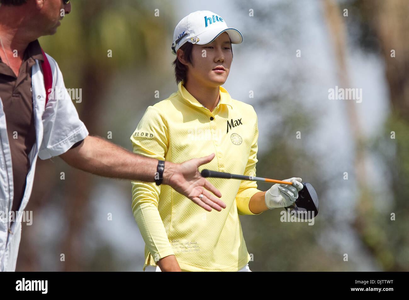 Song-Hee Kim of South Korea heads to the 3rd hole of the 39th Kraft ...