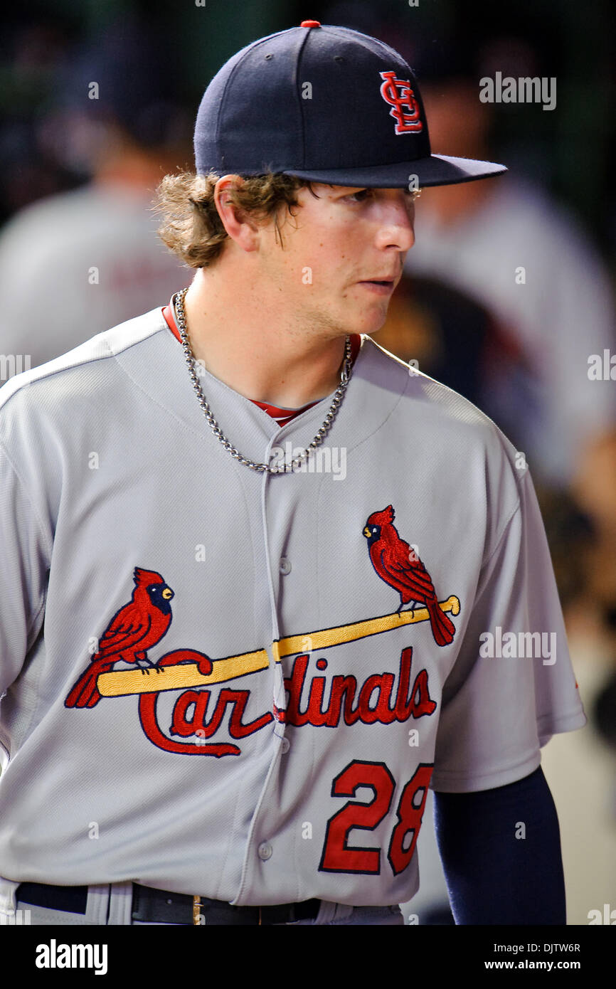 St. Louis Cardinals center fielder Colby Rasmus (28) during the game ...