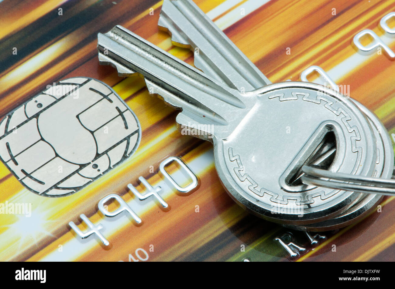 credit card and paying bills with keys Stock Photo - Alamy