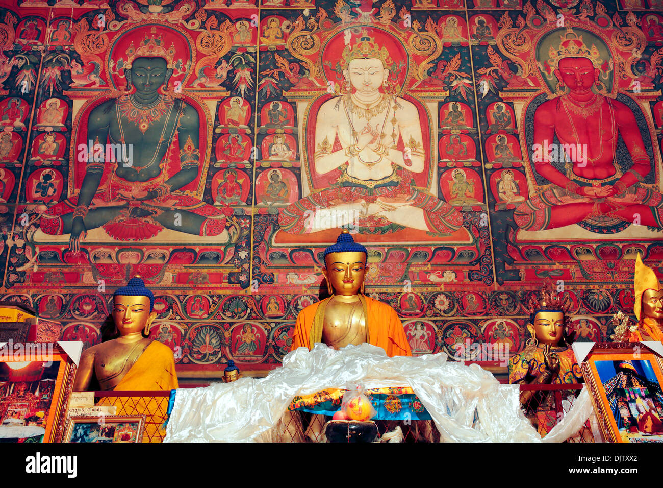 Mural painting, Shalu Monastery, Shigatse, Tibet, China Stock Photo - Alamy