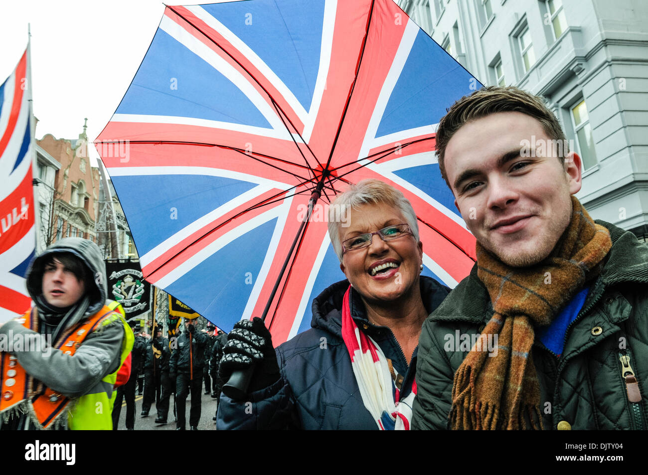 Belfast, Northern Ireland - 30th Nov 2013 - DUP councilors Ruth ...