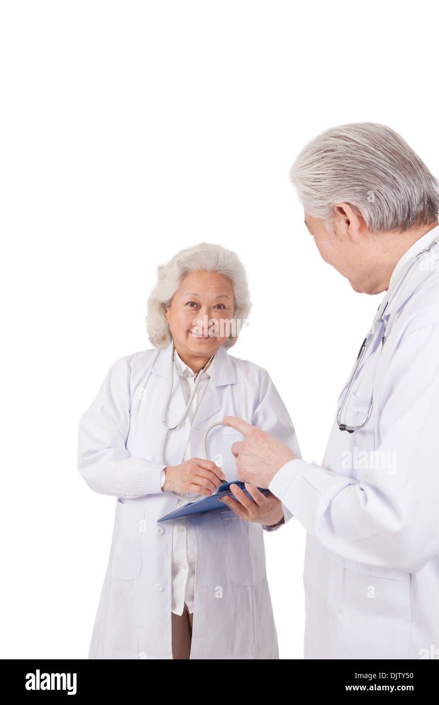 Portrait of two senior doctors Stock Photo - Alamy
