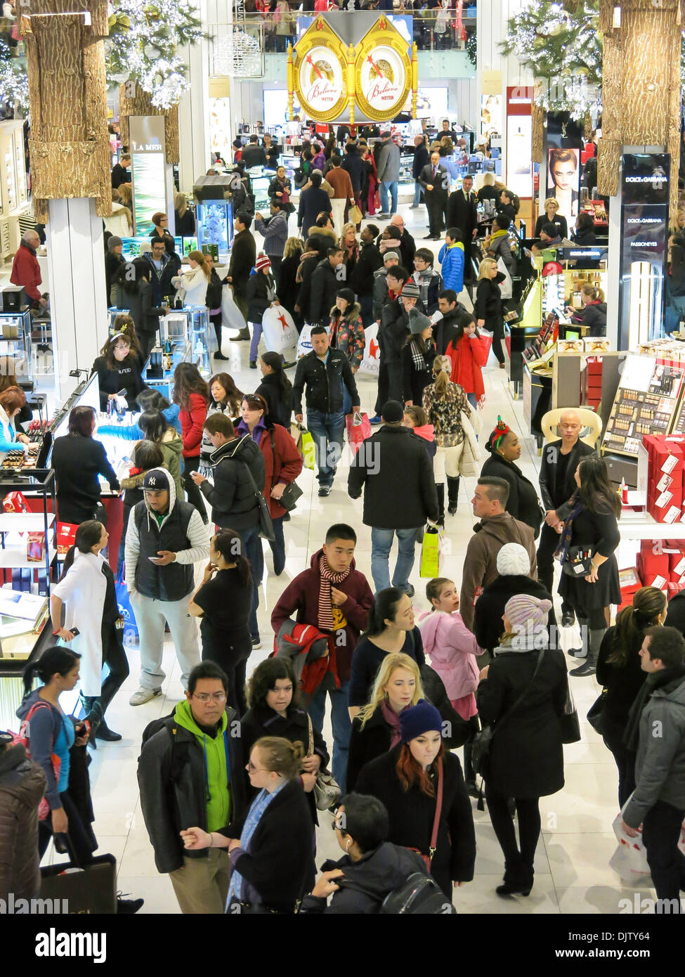 Crowds Shopping at Macy's Flagship Department Store in Herald Square on ...