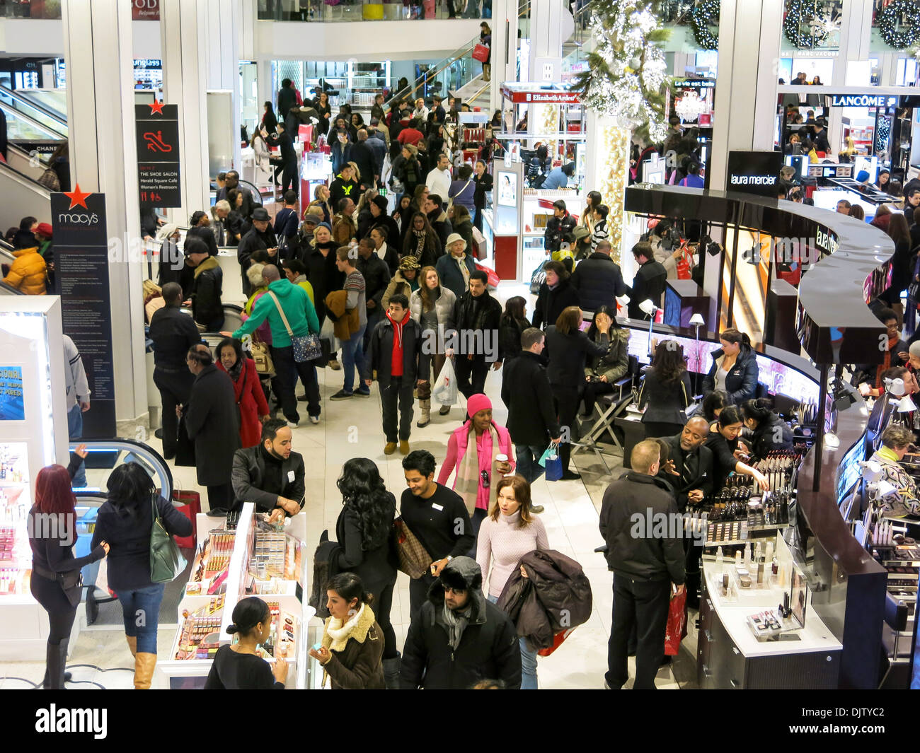 Crowds Shopping at Macy's Flagship Department Store in Herald Square on ...