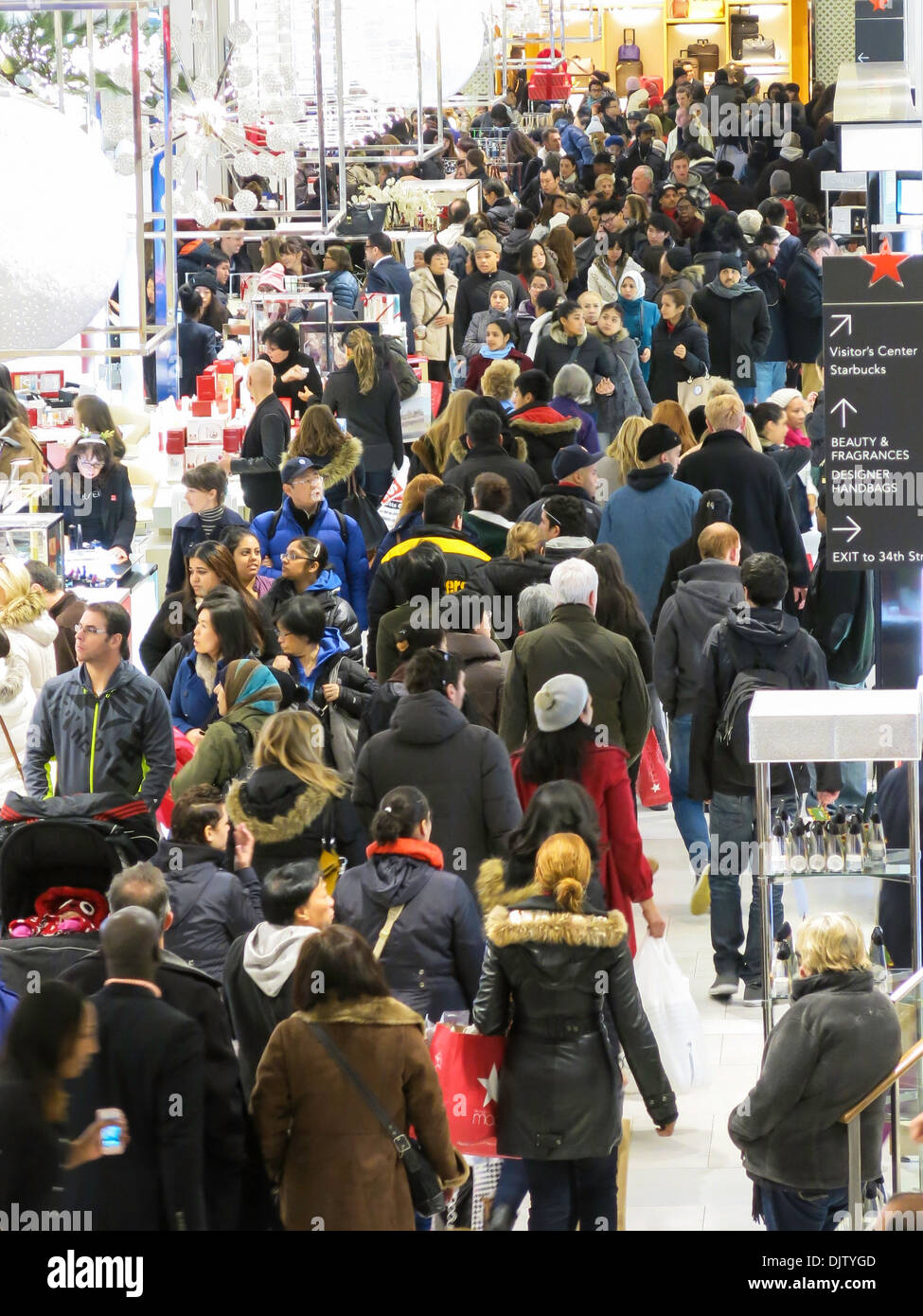 Crowds Shopping at Macy's Flagship Department Store in Herald Square on ...