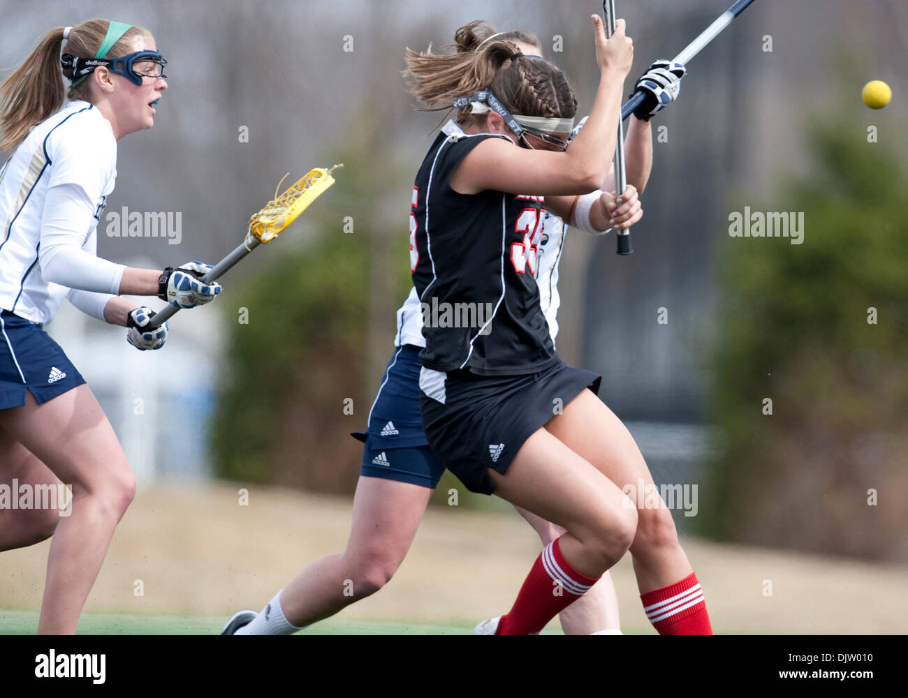 Louisville Attack Liz Lovejoy (35) in game action between the Notre ...
