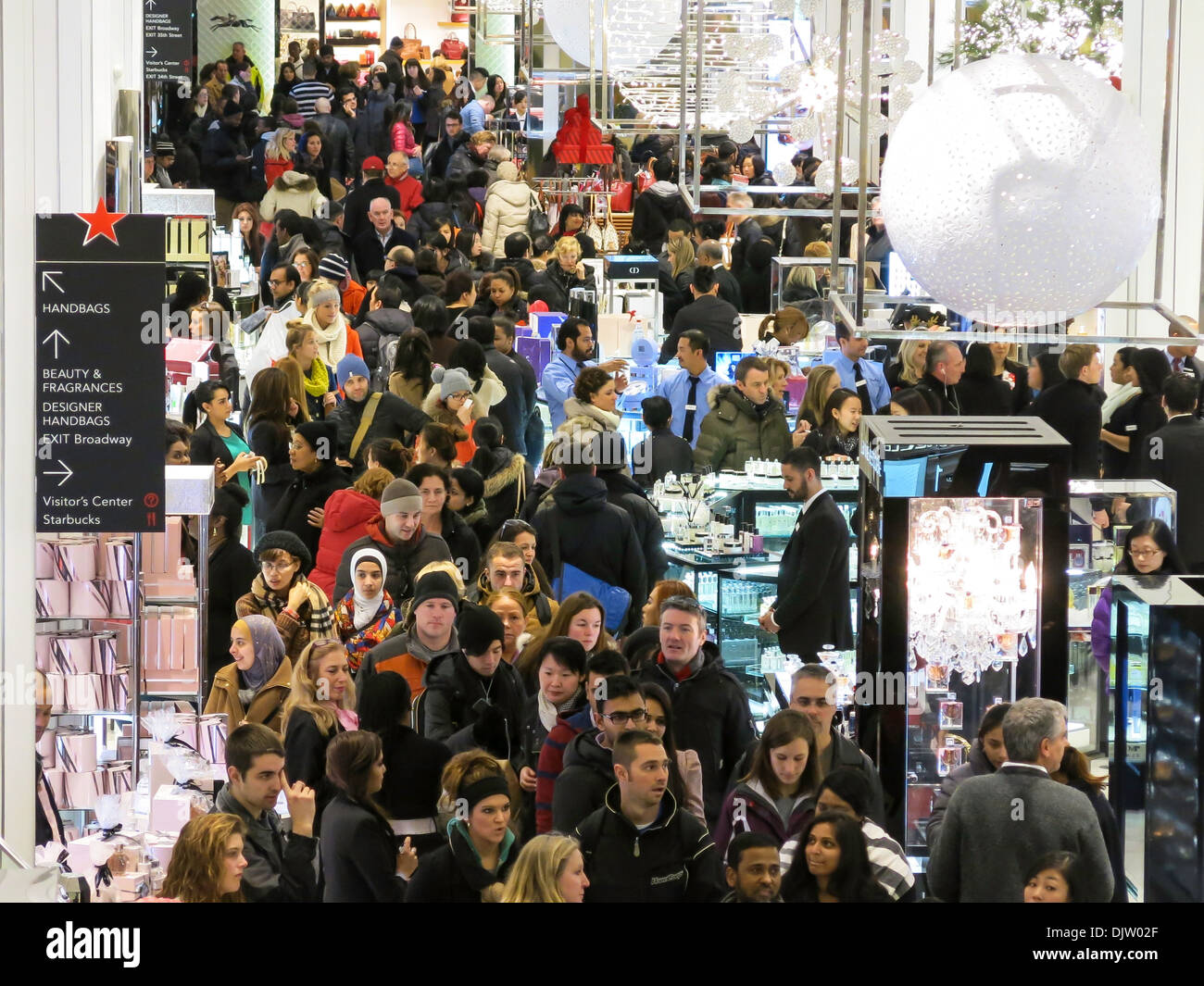 Crowds Shopping at Macy's Flagship Department Store in Herald Square on ...